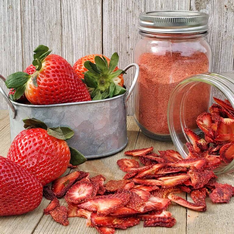 How to Dehydrate Strawberries and Strawberry Powder - The Purposeful Pantry
