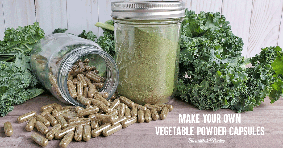 DIY Vegetable Powder Capsules - The Purposeful Pantry